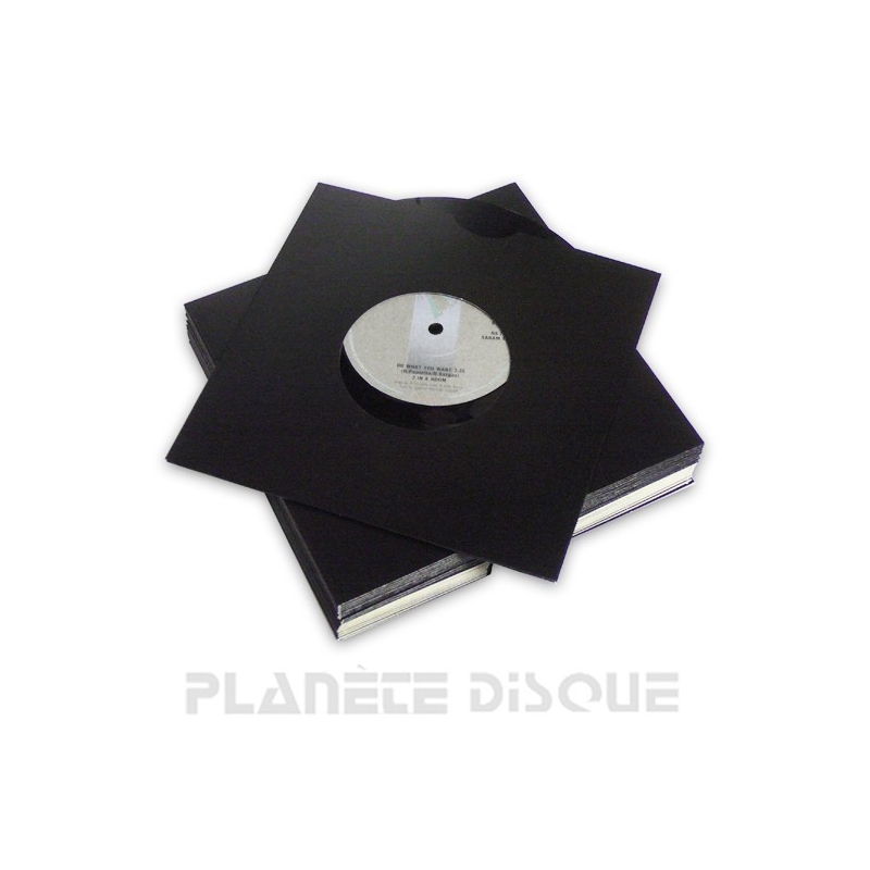 20 Black Record Jackets with Center Holes for 7 inch Single