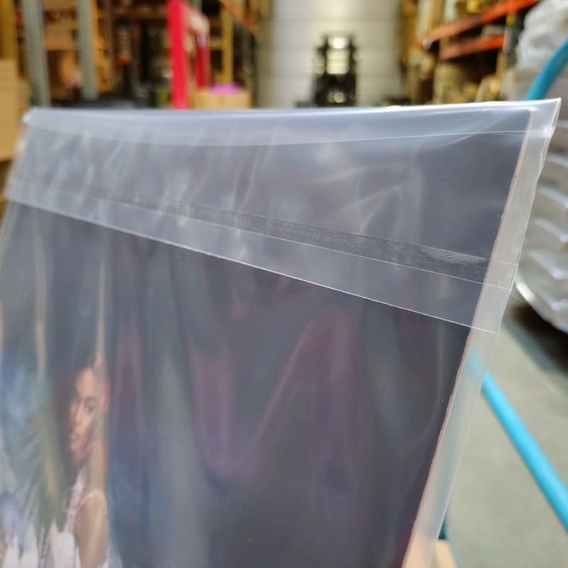 50 PE Record Sleeves 80 microns for 12 inch LP with permanent adhesive ...