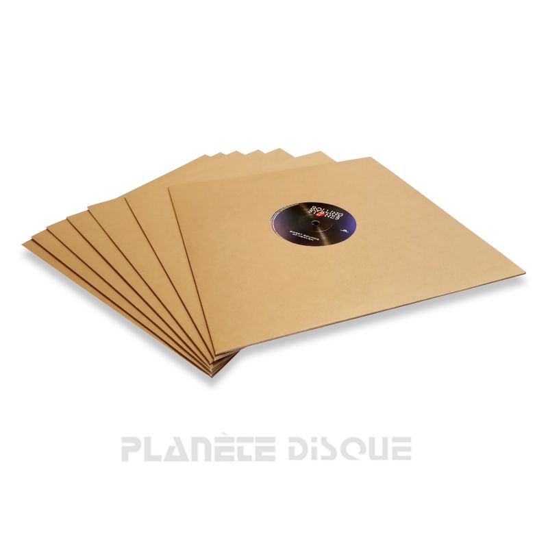 25 Brown Record Jackets with Center Holes for 10 inch / 25 CM